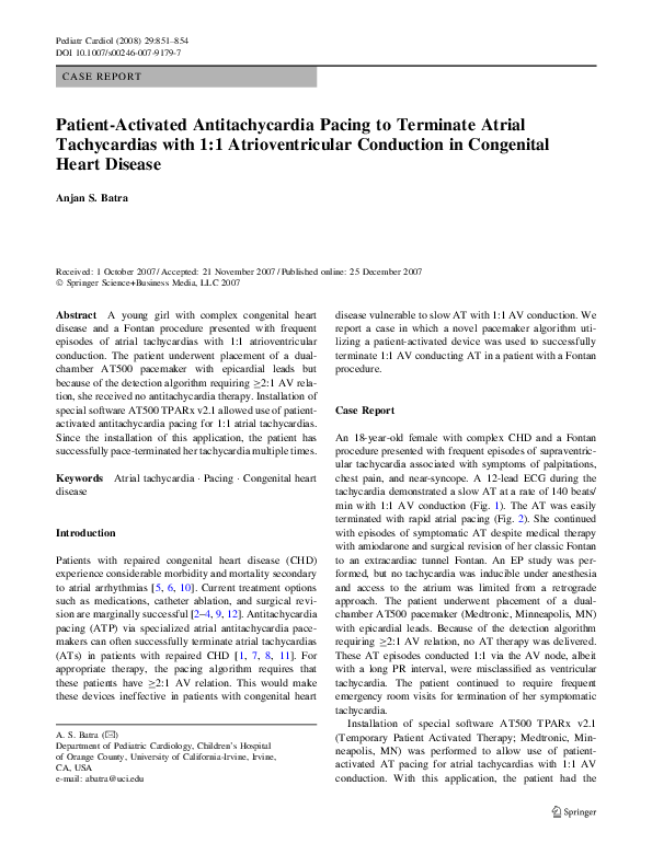 (PDF) Patient-Activated Antitachycardia Pacing to Terminate Atrial ...