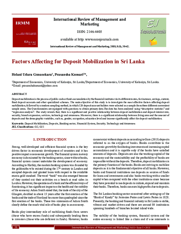 (PDF) Deposit mobilization