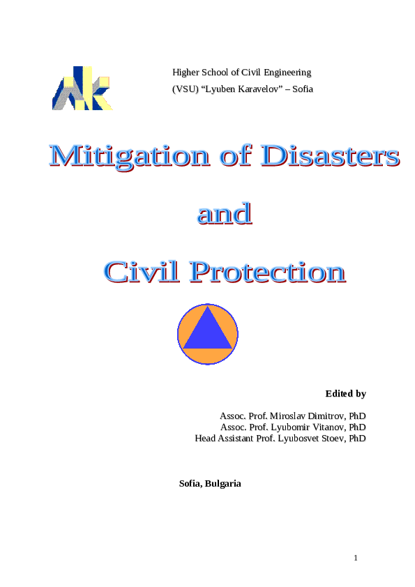 (PDF) Mitigation of Disasters and Civil Protection