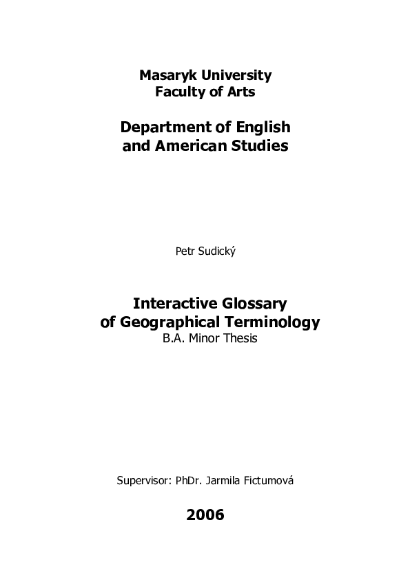 (PDF) Interactive Glossary of Geographical Terminology