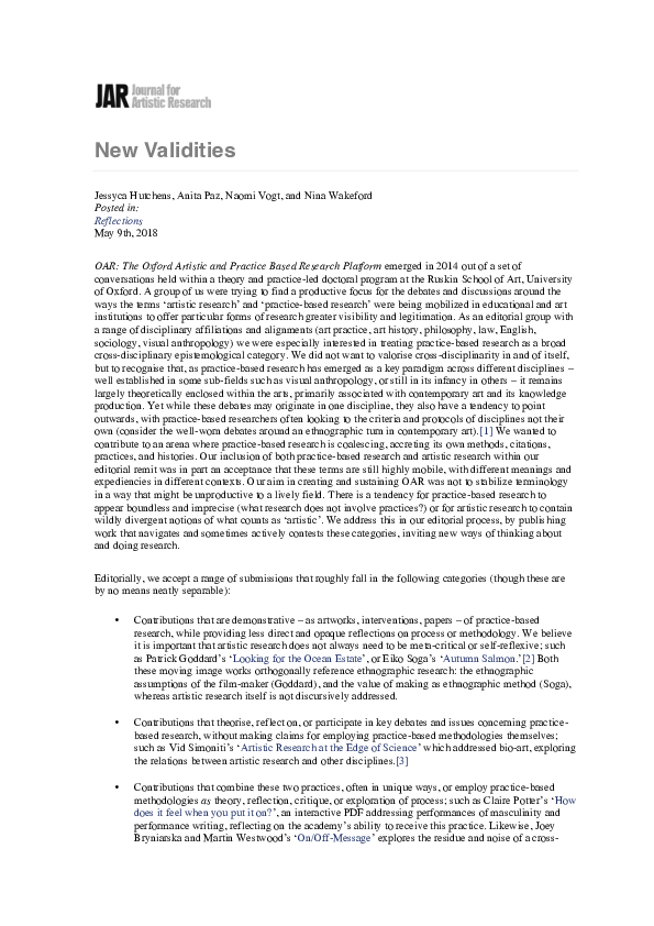 (PDF) New Validities