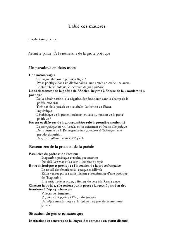 (PDF) La prose poétique du roman baroque (1571-1670), Paris, Classiques ...