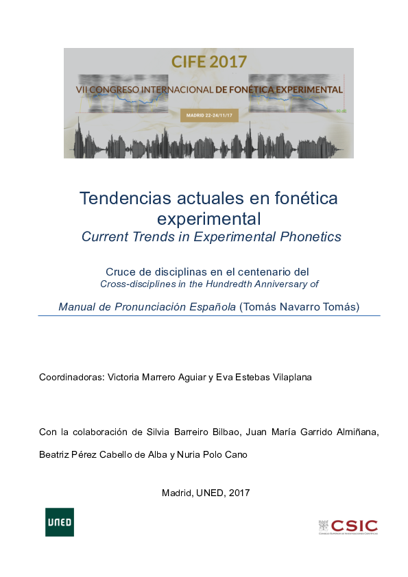 (PDF) Francisco José Cantero Serena & Dolors Font-Rotchés (2017): "La fonética de la entonación ...