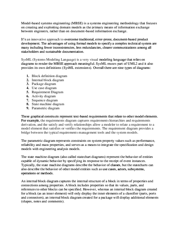 SysML : les diagrammes