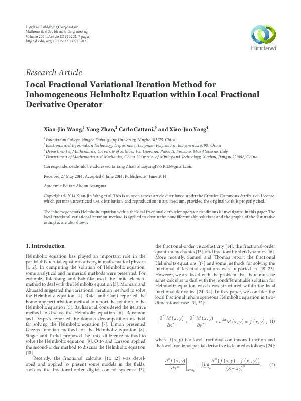 Pdf A Local Fractional Variational Iteration Method For Laplace
