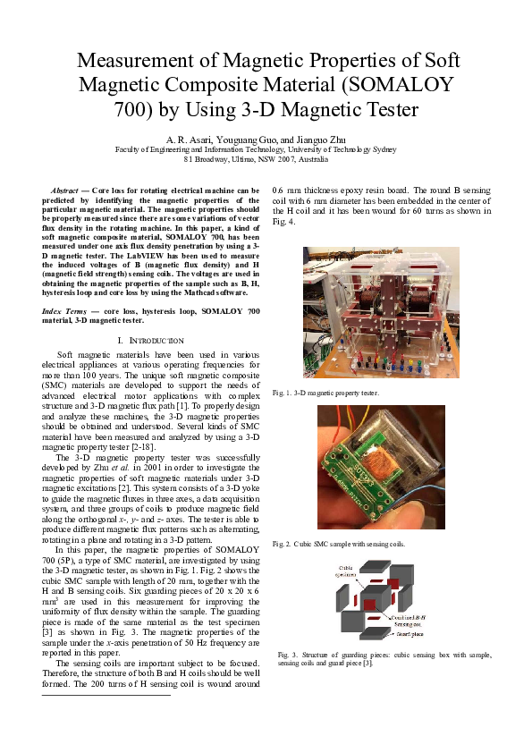 (PDF) Measuring Core Loss in SOMALOY 700 Composites