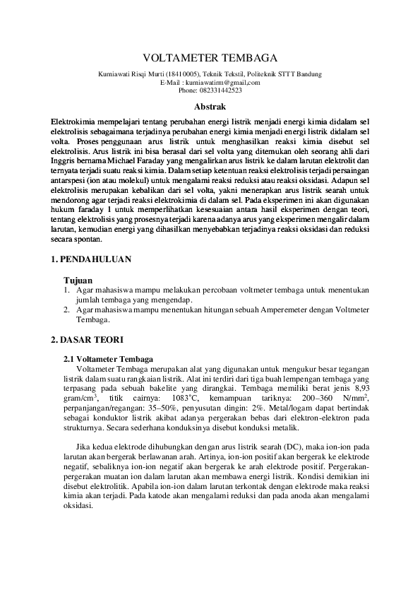 (DOC) VOLTAMETER TEMBAGA FIX