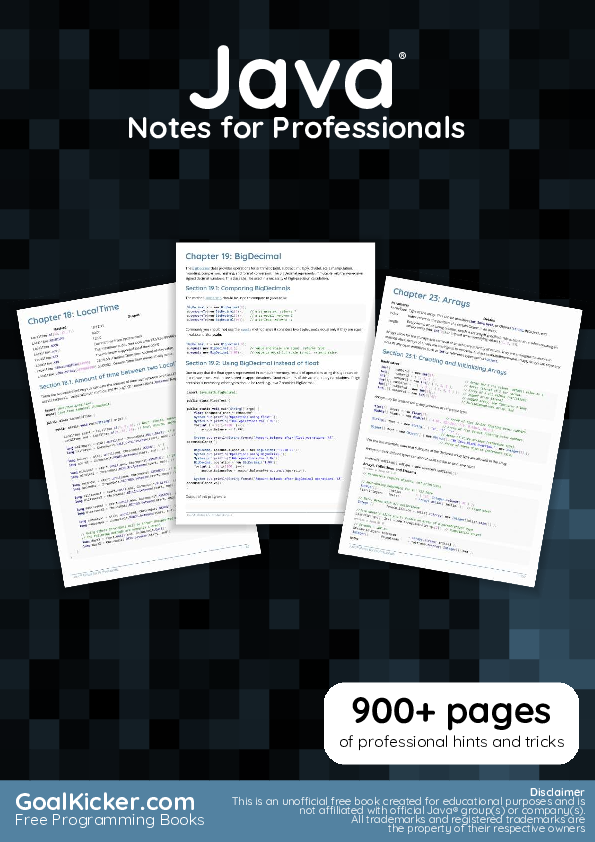(PDF) Java Notes For Professionals | Ahmed Mohy - Academia.edu