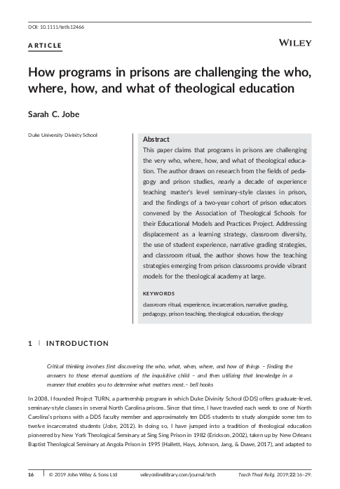 (PDF) How programs in prisons are challenging the who, where, how, and ...
