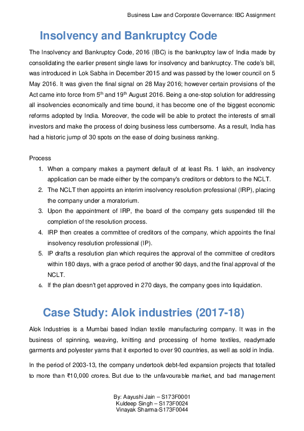 (PDF) IBC assignment