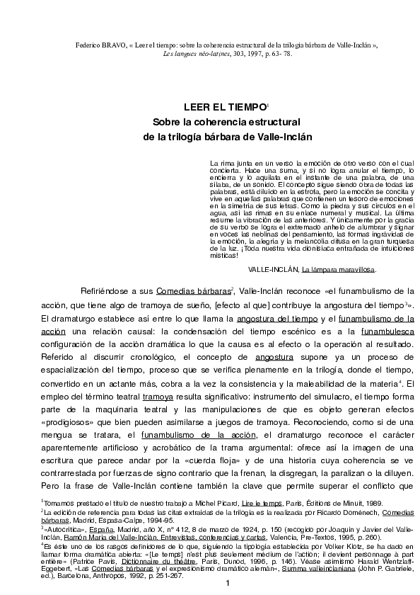 (PDF) Leer el tiempo: sobre la coherencia estructural de la trilogía ...