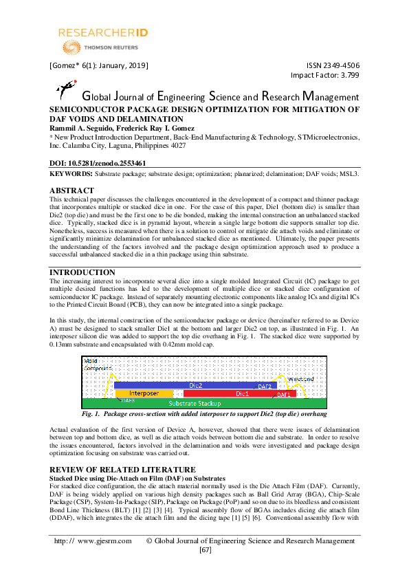 (PDF) SEMICONDUCTOR PACKAGE DESIGN OPTIMIZATION FOR MITIGATION OF DAF ...