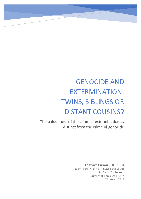 (PDF) Genocide and Extermination: Twins, Siblings or Distant Cousins ...