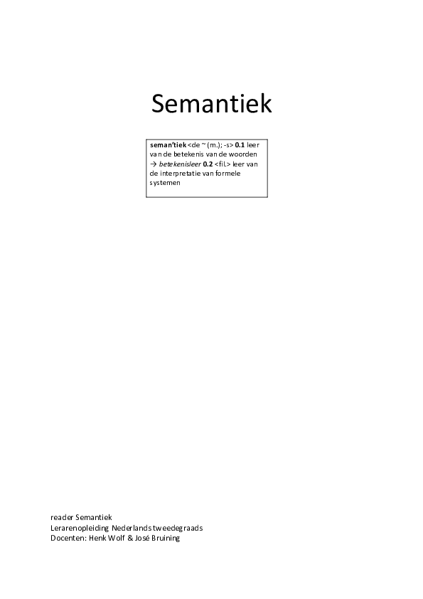 (PDF) Semantiek