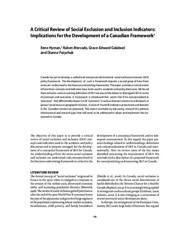(PDF) HRSDC Review of Social Inclusion and Exclusion, 2012.pdf