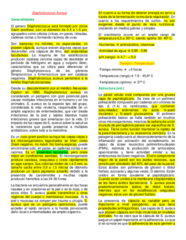 (DOC) Staphylococcus Aureus