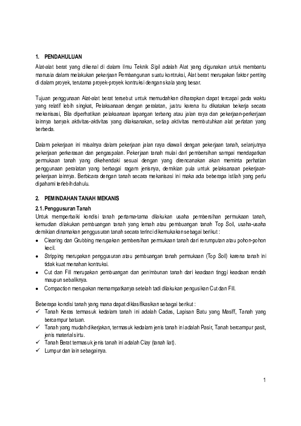 (PDF) Optimalisasi Alat Berat
