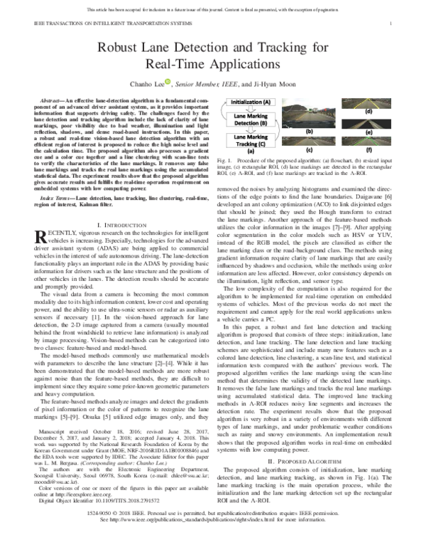 (PDF) IEEE TRANSACTIONS ON INTELLIGENT TRANSPORTATION SYSTEMS 1 Robust ...