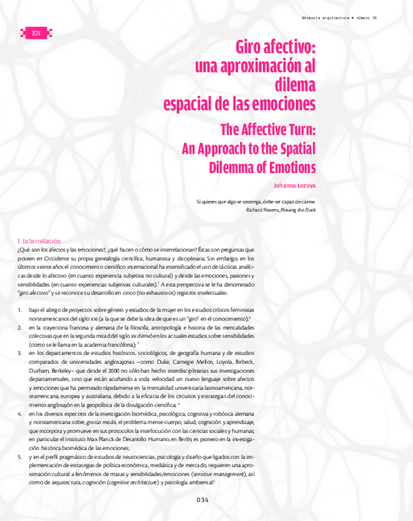 (PDF) "Giro Afectivo: una aproximación al dilema espacial de las ...