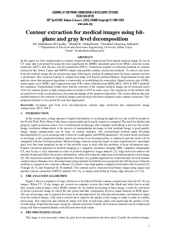 (PDF) Contour extraction for medical images using bit-plane and gray ...