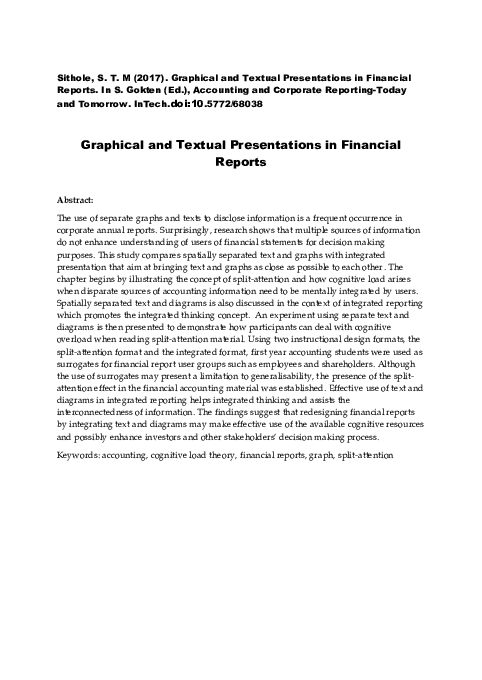 (PDF) Graphical and Textual Presentations in Financial Reports