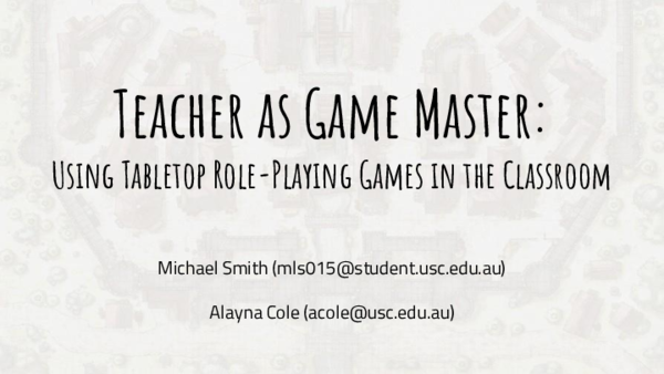 (PPT) Teacher as Game Master: Using Tabletop Role-Playing Games in the ...