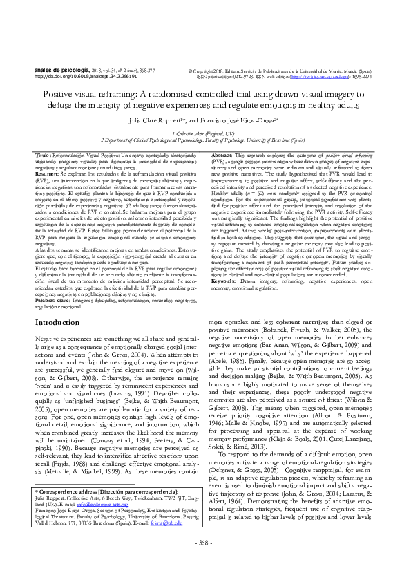 (PDF) Positive visual reframing: A randomised controlled trial using ...