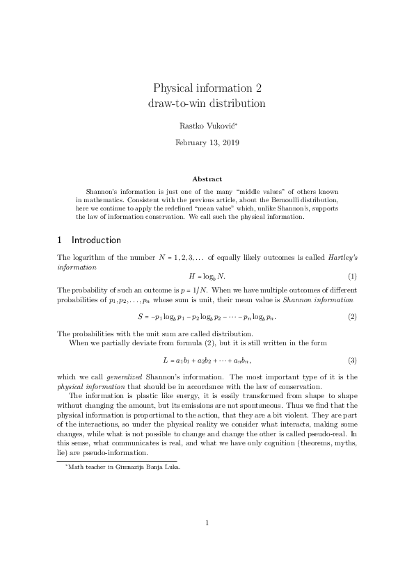 (PDF) Physical information 2