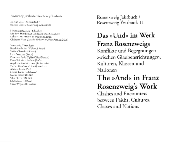 (PDF) "Rosenzweig's Theography and the Epistemology of God's Proximity ...