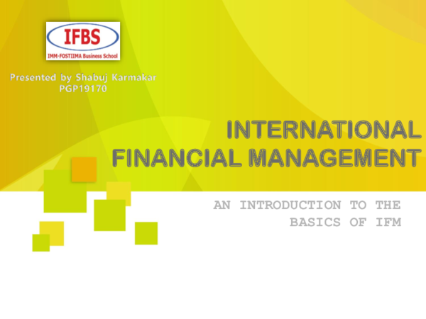 Presentation assignment on IFM by Shabuj Karmakar