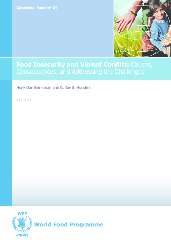 (PDF) Food Insecurity and Violent Conflict: Causes, Consequences, and Addressing the Challenges
