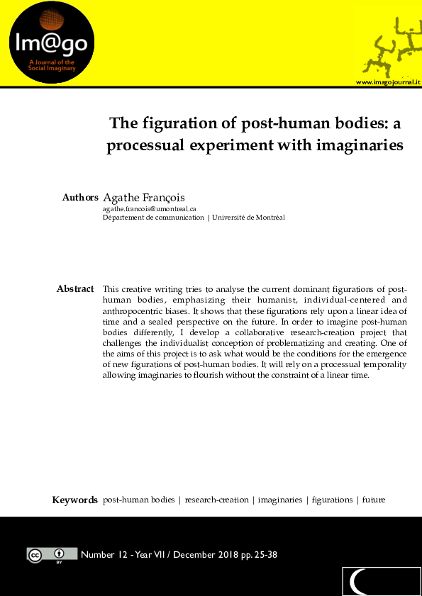 (PDF) The figuration of post-human bodies: a processual experiment with ...