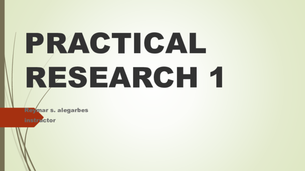 (PPT) PRACTICAL RESEARCH
