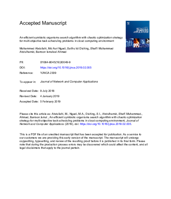 Pdf An Efficient Symbiotic Organisms Search Algorithm With Chaotic Optimization Strategy For 