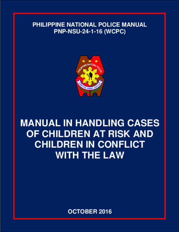 (PDF) MANUAL IN HANDLING CASES OF CHILDREN AT RISK AND CHILDREN IN ...