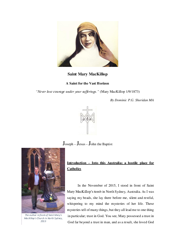 (PDF) Saint Mary MacKillop - A Saint for the Vast Horizon.pdf