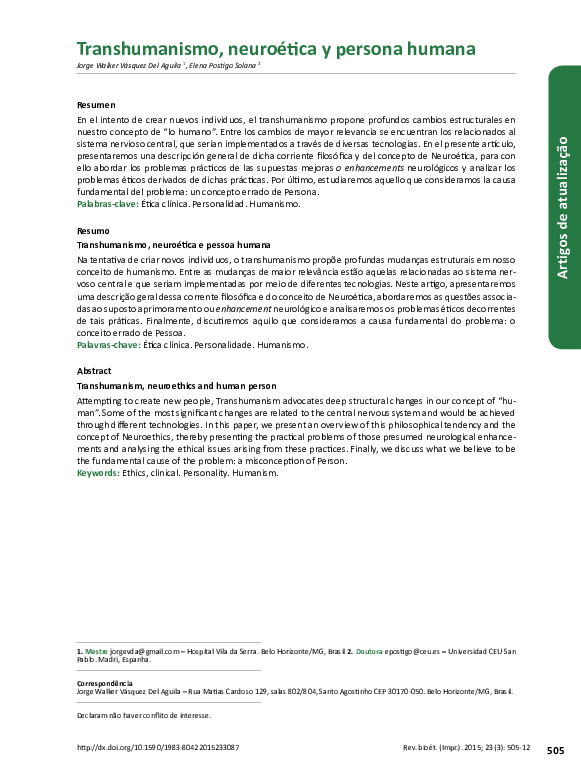 (PDF) Transhumanismo, neuroética y persona.pdf