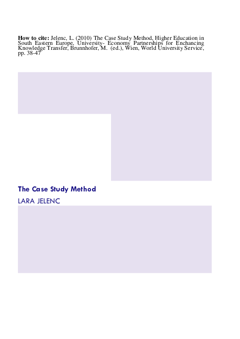 (PDF) The Case Study Method
