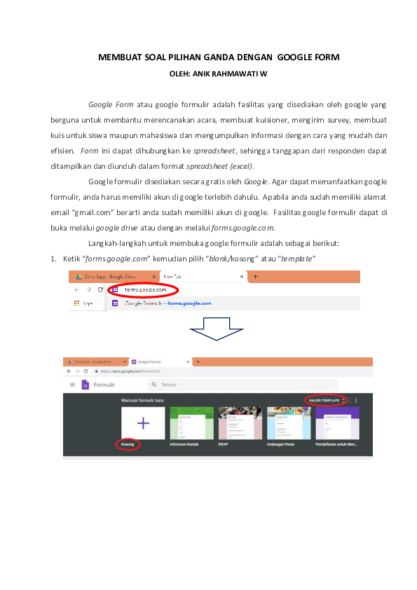 (PDF) MEMBUAT SOAL DENGAN GOOGLE FORM.pdf