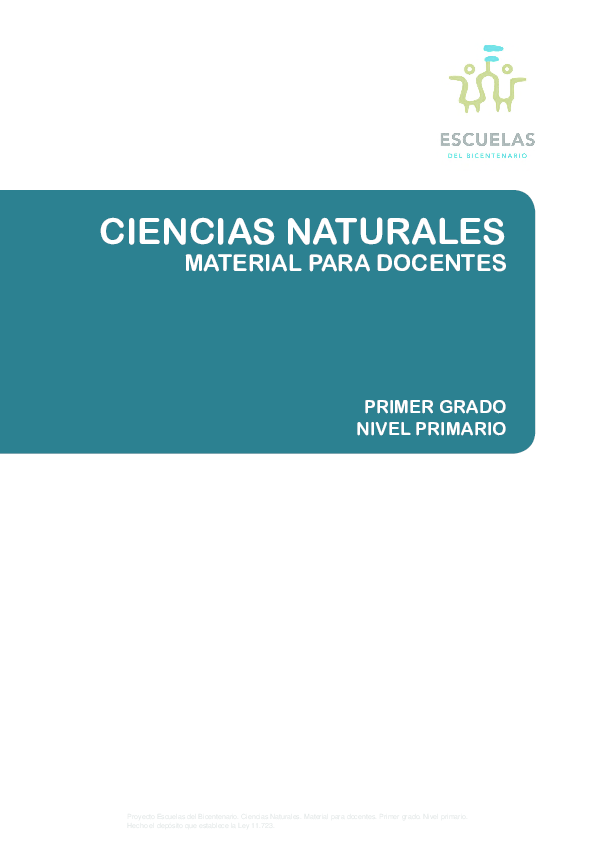 (PDF) Ciencias Naturales para docentes primer grado