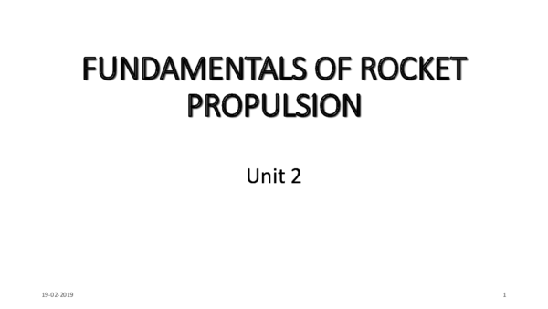 (PDF) Fundamentals of Rocket Propulsion