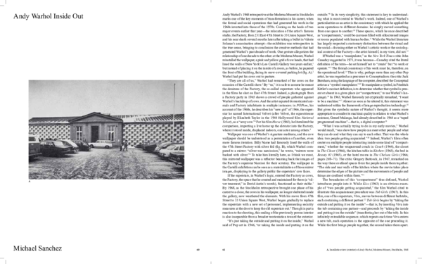 (PDF) Andy Warhol Inside Out