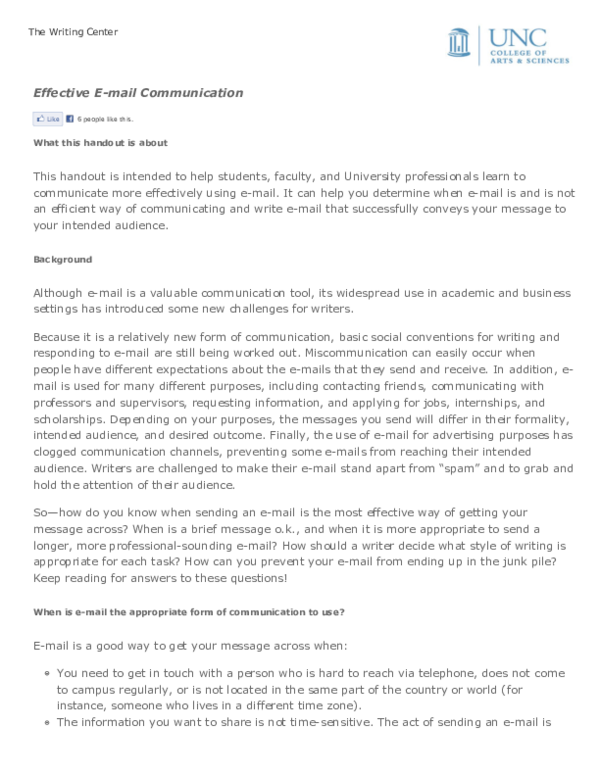 (PDF) Effective Email Communication