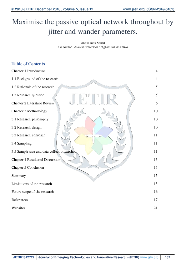 (PDF) Maximise the passive optical network throughout by jitter and ...