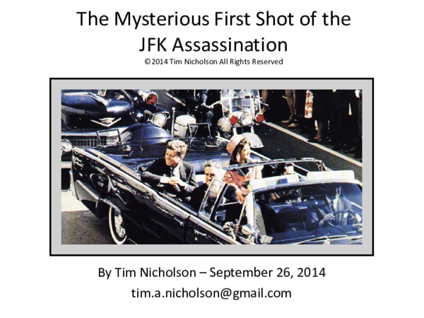 (PDF) The Mysterious First Shot of the JFK Assassination Sept 2014.pdf