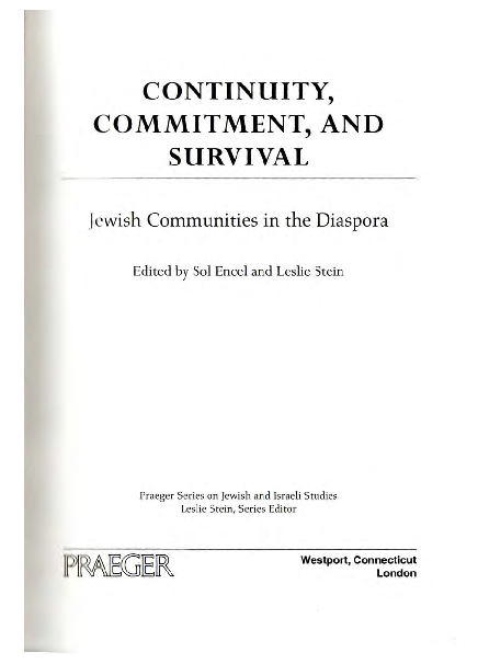 (PDF) Jewish Continuity in Australia