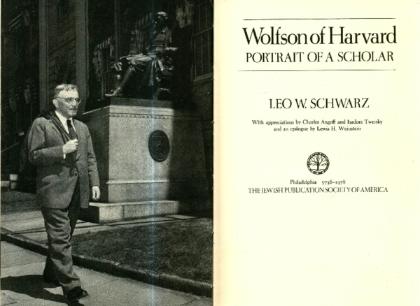 (PDF) Leo W. Schwarz, *Wolfson of Harvard: Portrait of a Scholar ...