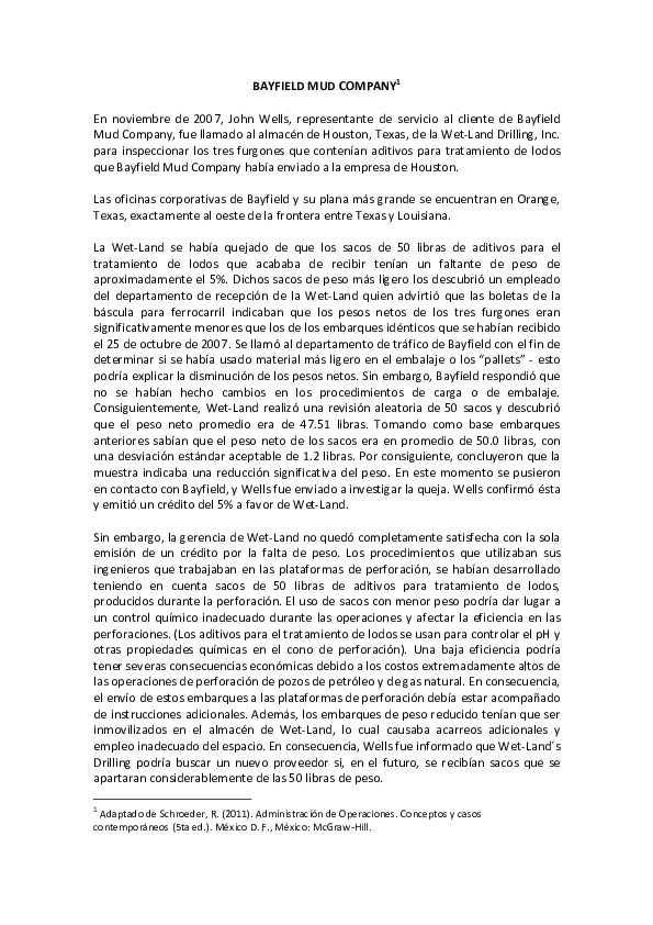 (PDF) CASO BAYFIELD MUD COMPANY