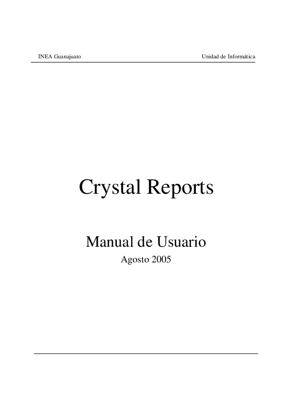 (PDF) Manual Crystal Reports
