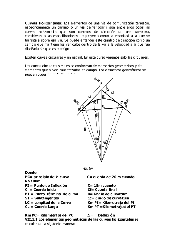 (DOC) Curvas Horizontales y veticales
